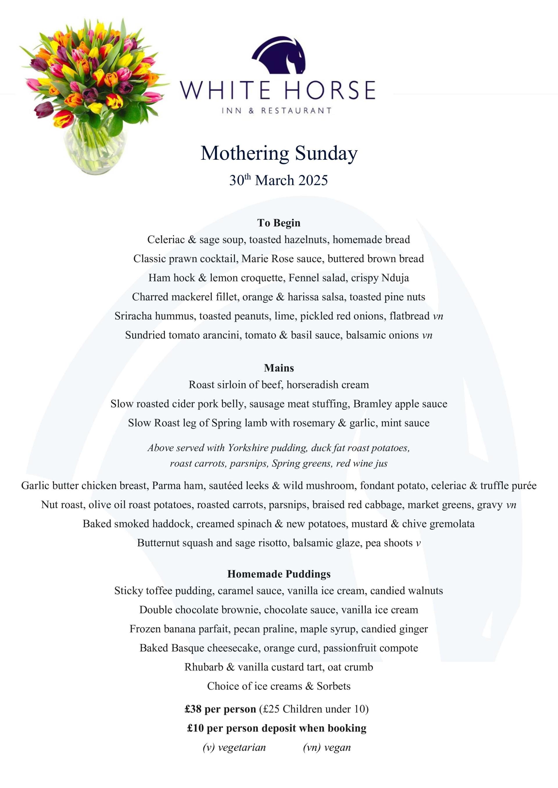 Mother Day 2025 - The White Horse Inn, Inn in Market Harborough